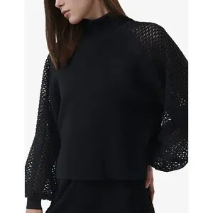 LEEM Mesh-sleeve Knitted Jumper