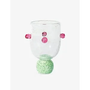 LAETITIA ROUGET Dotty Orchid Glass Tumbler - Green
