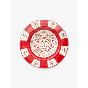 LAETITIA ROUGET Amour Stoneware Dinner Plate - Red