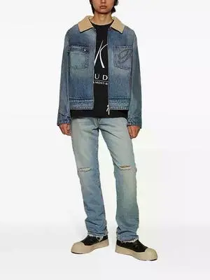 Rhude Western-style Zip-up Denim Jacket