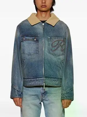 Rhude Western-style Zip-up Denim Jacket