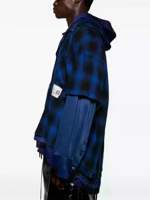 Mihara Yasuhiro Layered Checked-pattern Shirt
