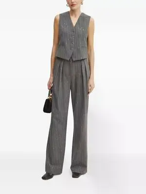 SIMONA CORSELLINI Pinstripe Buttoned Waistcoat