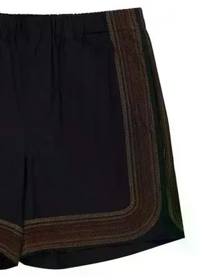 Commas Embroidered Elasticated-waistband Shorts