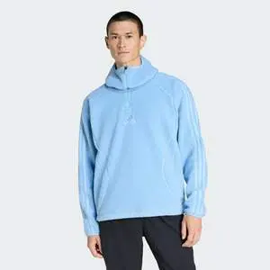 Adidas Borg Fleece Teamgeist 1/4 Zipper Hoodie - Ash Blue