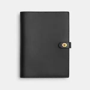 COACH Notebook - Brass/black