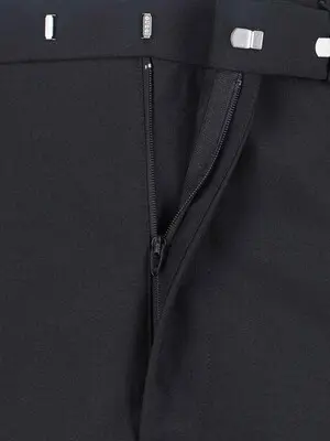 Gucci Silk Twill Straight Leg Pants