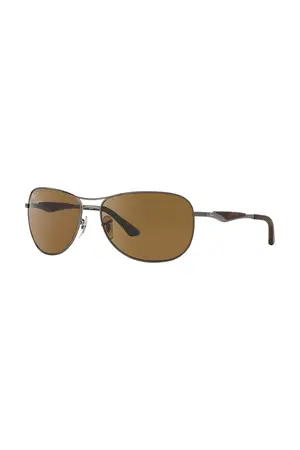 Ray-ban Pilot Sunglasses With Polarized Lenses - Brown
