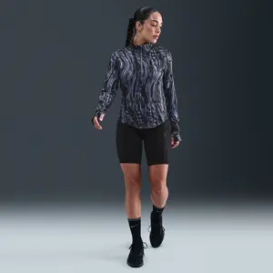 Nike Swift Dri-fit Uv 1/2-zip Printed Running Top