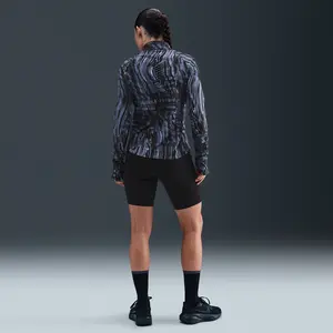 Nike Swift Dri-fit Uv 1/2-zip Printed Running Top