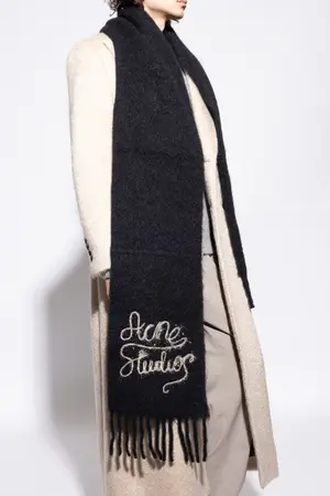 Acne Studios Wool Scarf - Black
