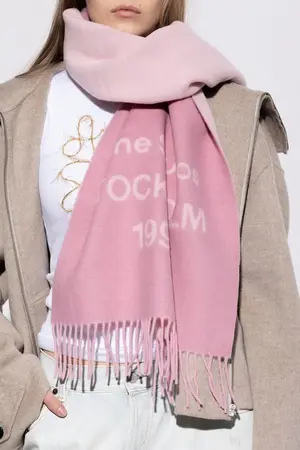 Acne Studios Wool Scarf - Pink