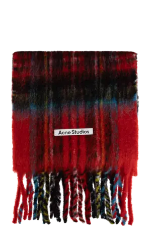 Acne Studios Mohair Scarf Red