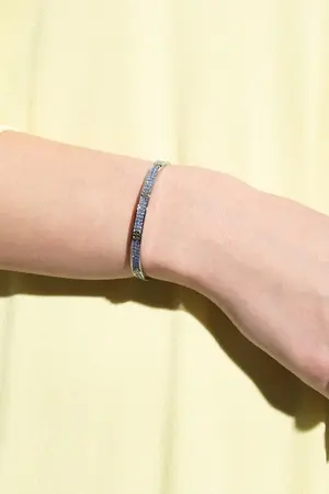 Tory Burch Bracelet With Crystals - Silver