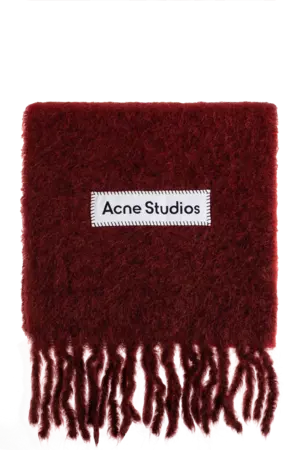Acne Studios Scarf With Logo - Red