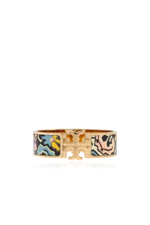 Tory Burch Brass Bracelet With Logo - Multicolour