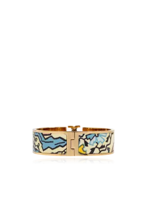 Tory Burch Brass Bracelet With Logo - Multicolour