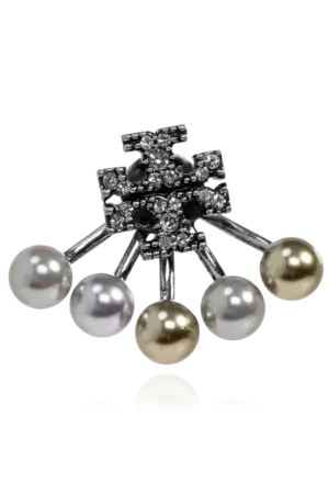Tory Burch Earrings With Crystals And Pearls