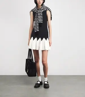 Sandro Two-tone Mini Dress - Black