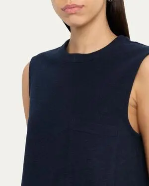 TWP Cropped French Terry Muscle Tank - Midnight