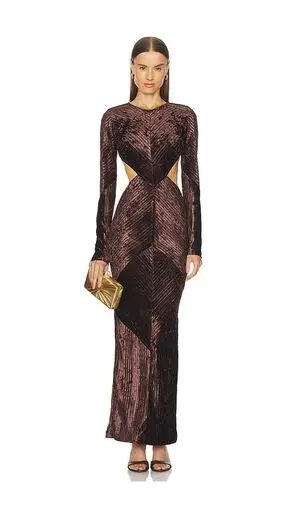 MICHAEL COSTELLO X Revolve Spencer Gown - Chocolate