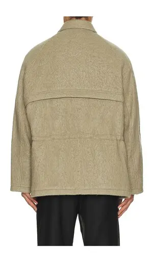 LE17SEPTEMBRE Wool Hunting Half Coat - Grey