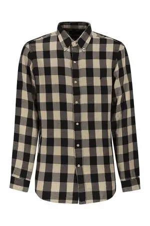 Ralph Lauren Custom-fit Tartan Shirt - Black