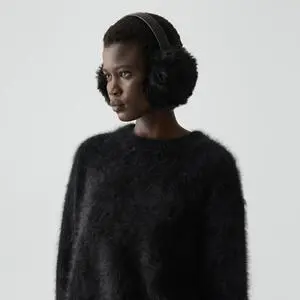 Theory Faux Fur Earmuffs - Black