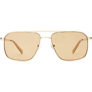 AIRE Equator 55mm Aviator Sunglasses - Gold /tan /hazel Tint
