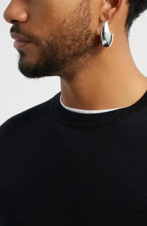 OPEN EDIT Polished Crescent Hoop Earrings