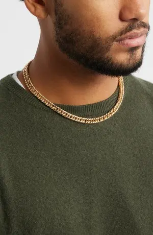 OPEN EDIT Curb Chain Necklace - Gold