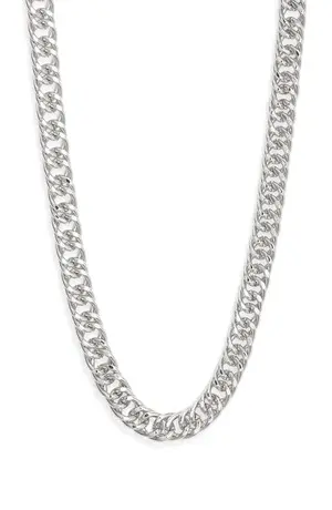 OPEN EDIT Curb Chain Necklace - Silver