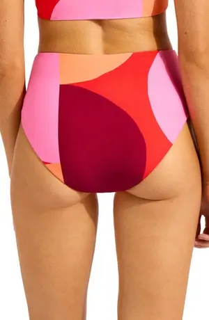 Seafolly High Waist Bikini Bottoms - Flame