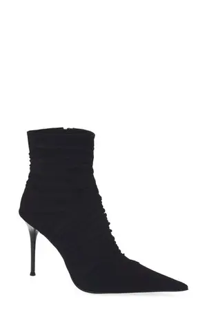 Jeffrey Campbell Pointed Toe Bootie - Black Suede