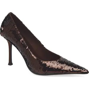 Jeffrey Campbell Sequin Pointed Toe Pumps - Brown