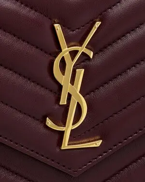Saint Laurent Wallet On Chain - Hot Wine