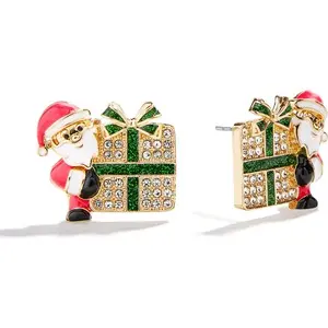 Baublebar Yule Love Crystal Stud Earrings - Gold Multi