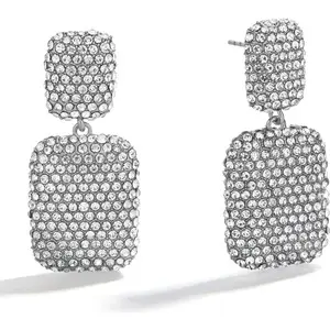 Baublebar Gloria Pavé Drop Earrings - Silver