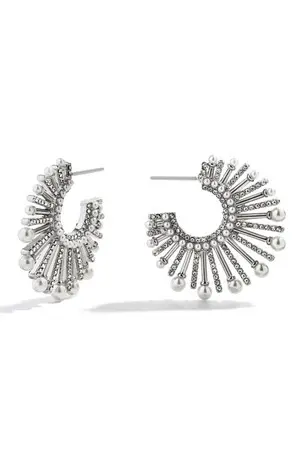 Baublebar Jordan Sunburst Hoop Earrings - Silver