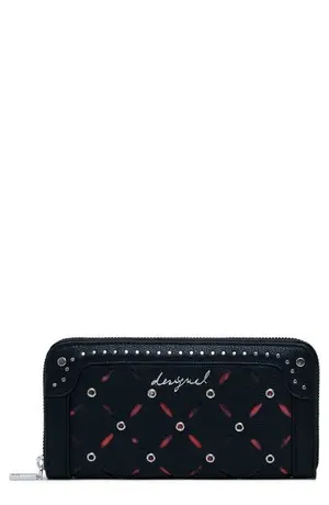 Desigual Long Faux Leather Wallet - Black