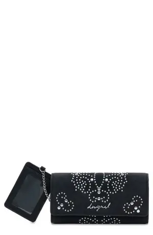 Desigual Studded Faux Leather Wallet - Black