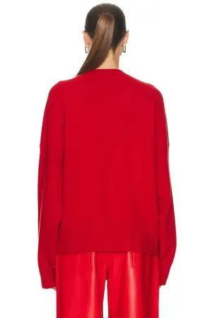 RÓHE Brushed Wool Crewneck Sweater - Rosso
