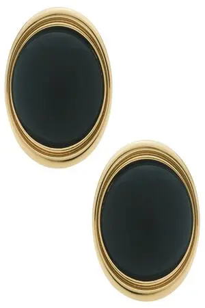 Retrofete Sanaa Earrings - Gold & Black