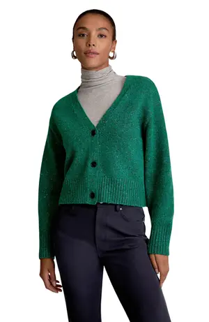 M.M.LAFLEUR Delina Confetti Wool Cardigan - Verdant