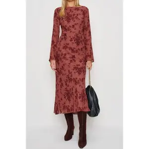 REFORMATION Esra Floral Print Long Sleeve Dress - Clarette
