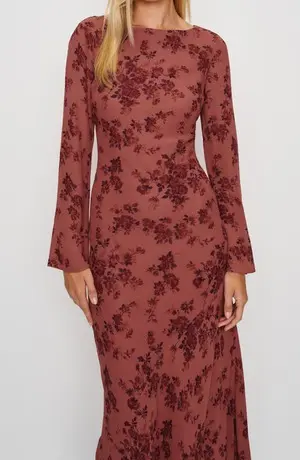 REFORMATION Esra Floral Print Long Sleeve Dress - Clarette