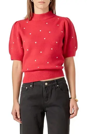 English Factory Short Sleeve Sweaters For Women