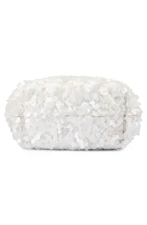 OLGA BERG Mattie Sequin Top Handle Bag - Ivory