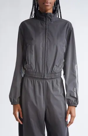 Alexander Wang Gradient Reflective Crop Track Jacket