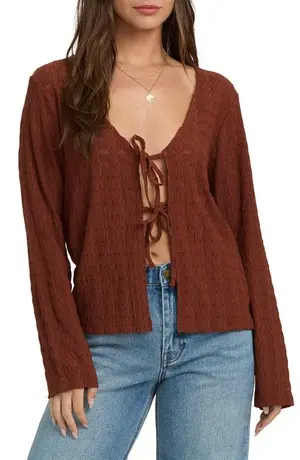 BILLABONG Havana Tie Front Knit Top